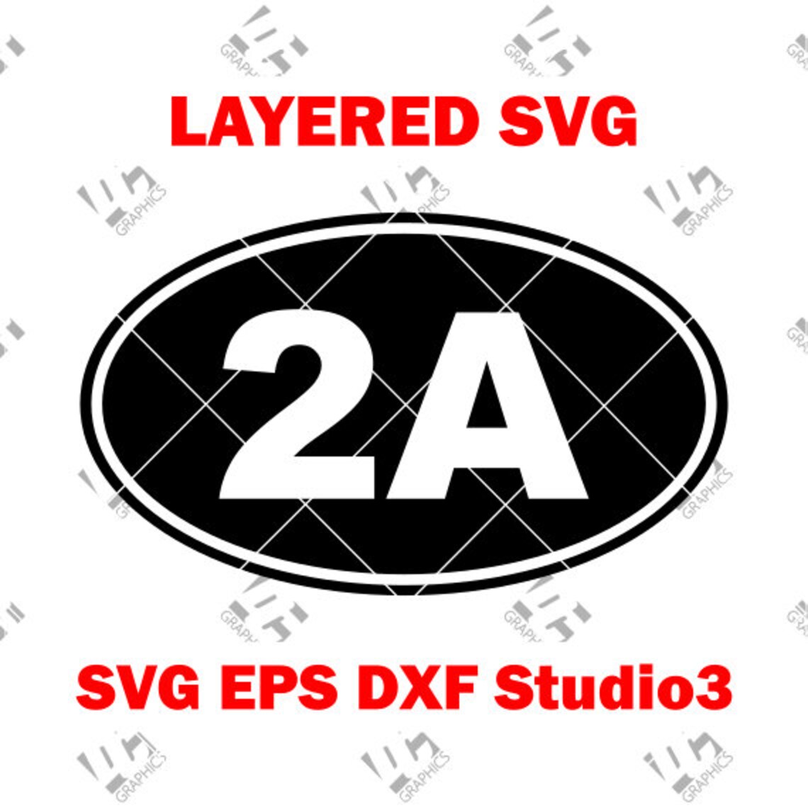 Second Amendment 2A Oval Decal Cutting File Svg Eps Dxf - Etsy