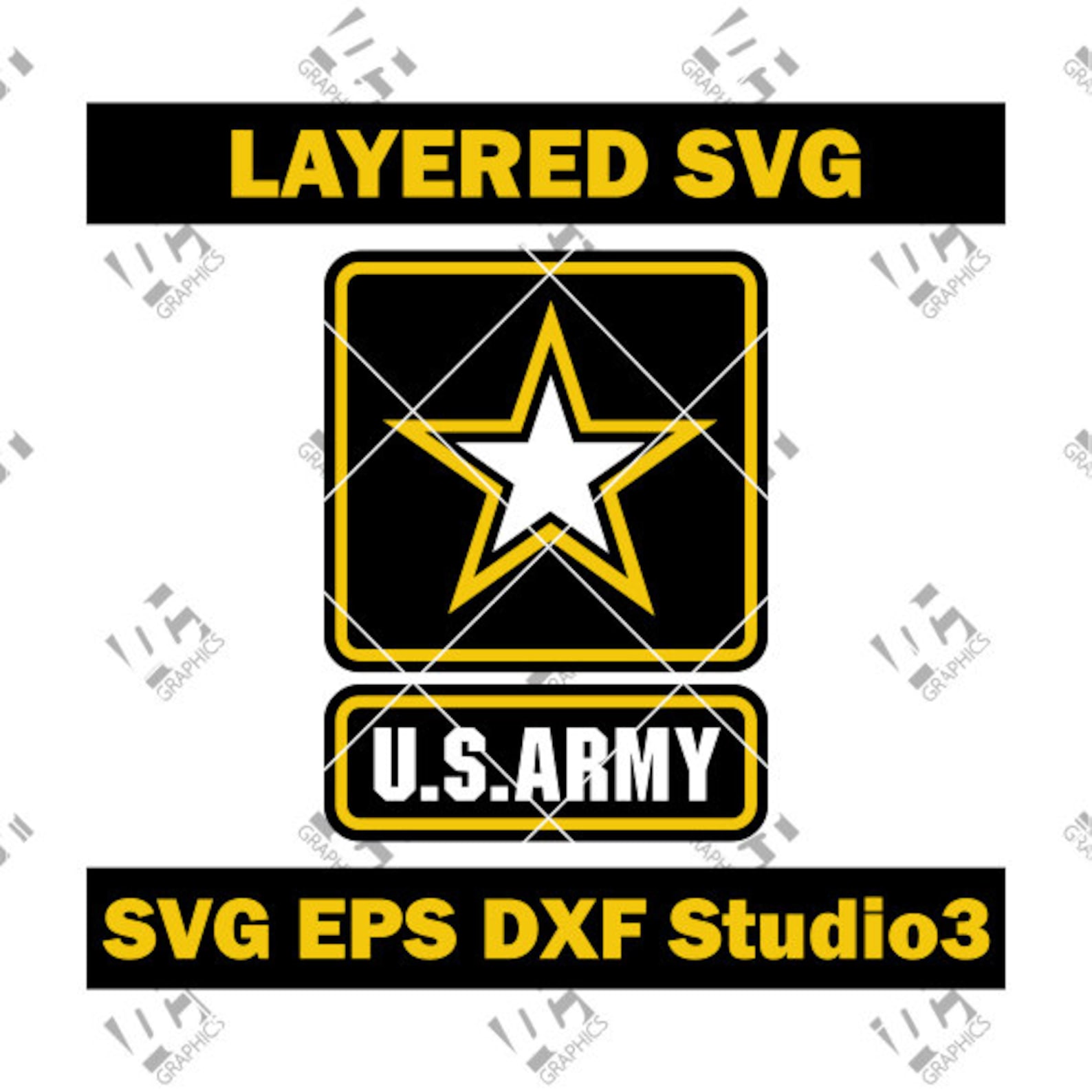 United States US Army Logo Cutting Cut File SVG EPS Dxf - Etsy