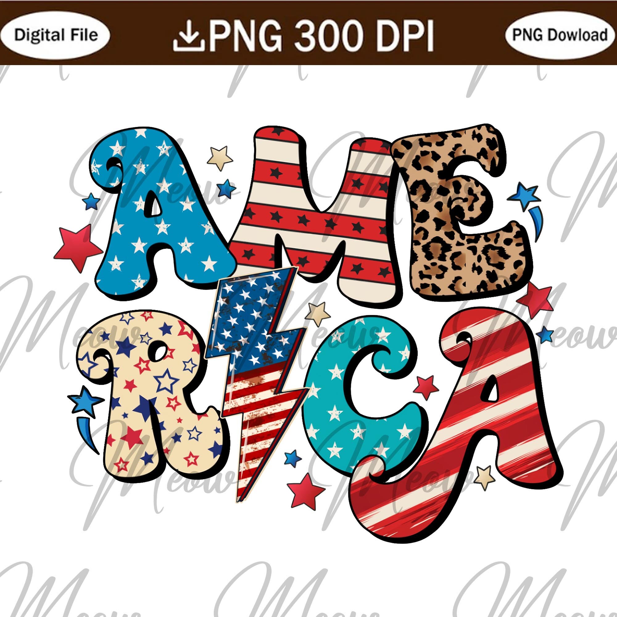 America Png, Retro America Png, Leopard 4th of July, USA Flag Patriotic ...