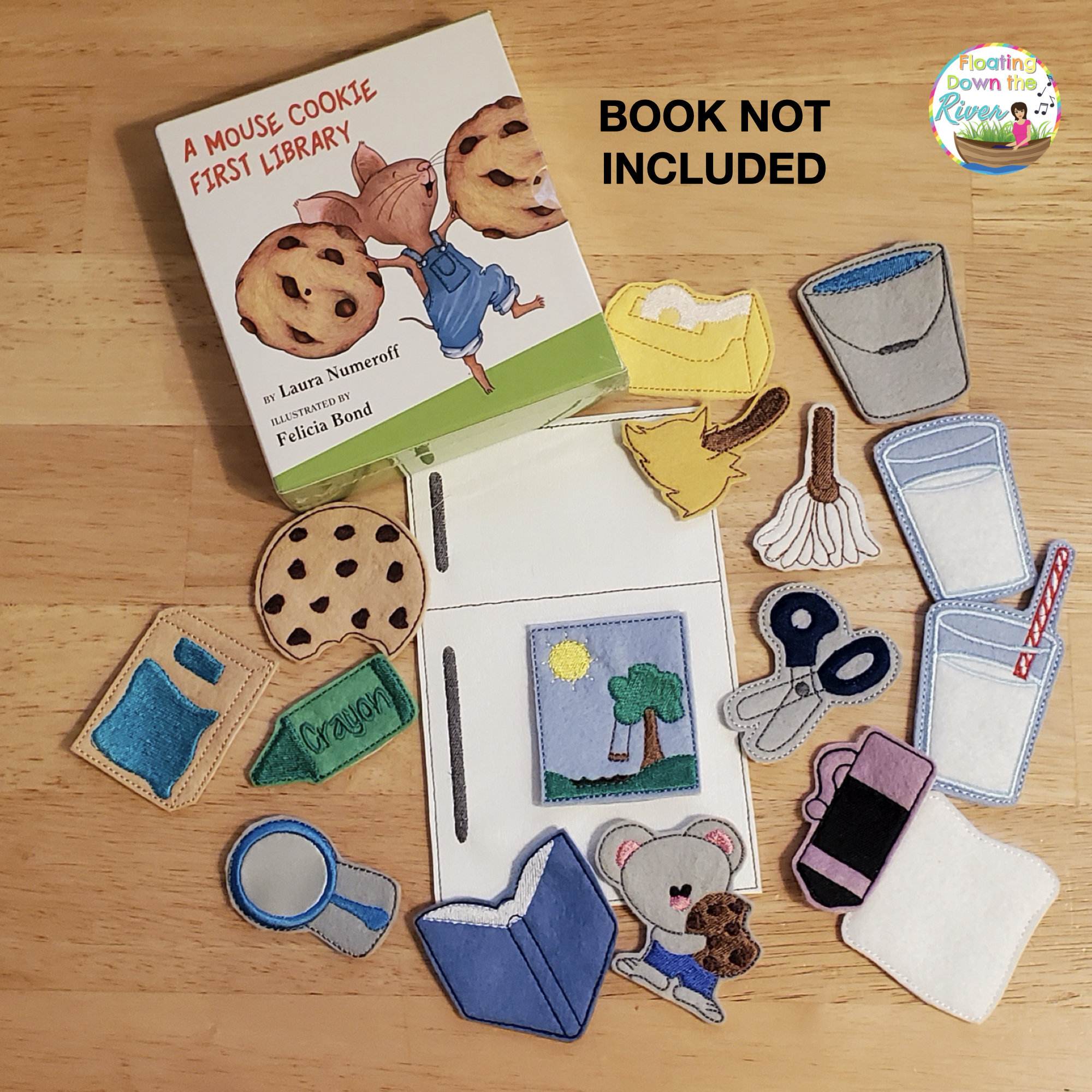 Mouse and Cookie Finger Puppets + Bag Made of Vinyl & Felt for ...