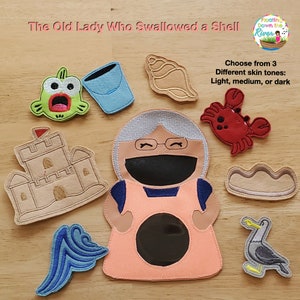 Old Lady Who Swallowed a Shell Puppets for Music Education Preschool ...