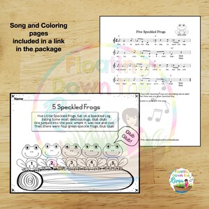 5 Speckled Frogs Finger Puppets for Music Education Preschool ...