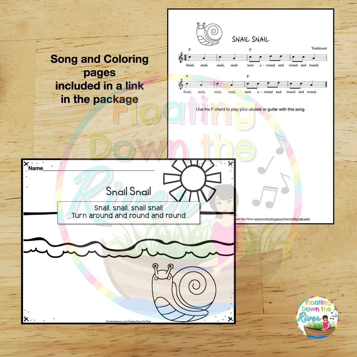 Snail Finger Puppet Early Childhood Preschool Music + Digital Coloring ...