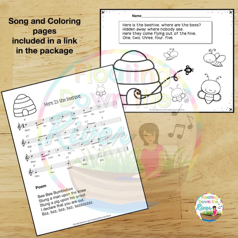 Here is the Beehive Finger Puppets for Music Education, Preschool Gift ...