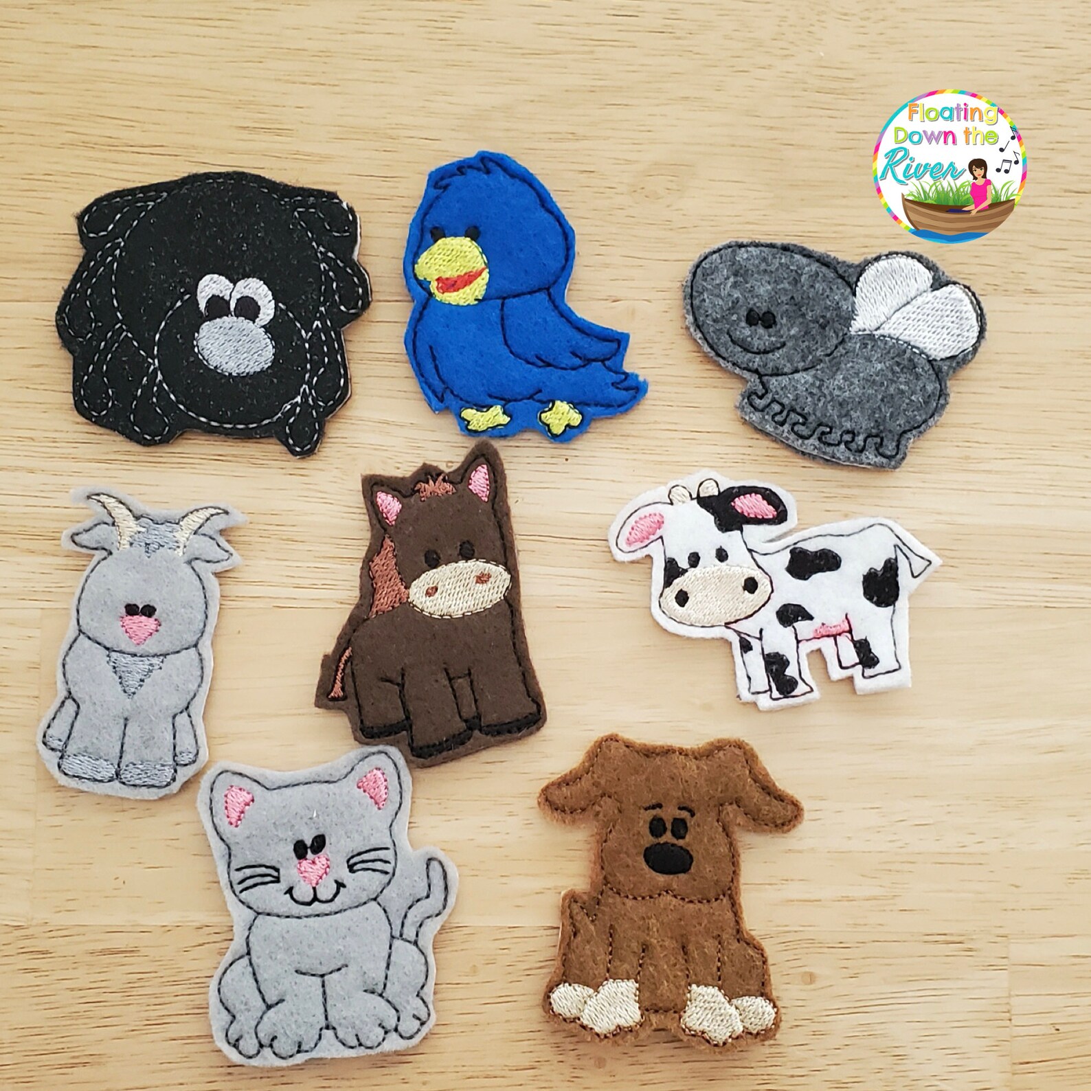 Old Lady Who Swallowed a Bell Puppets Made of Vinyl & Felt for | Etsy