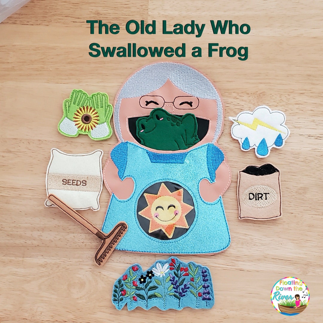 Old Lady Who Swallowed a Frog Puppets for Music Education Preschool ...