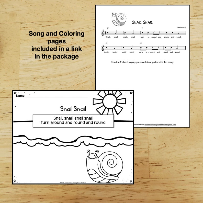 Snail Finger Puppet Early Childhood Preschool Music digital | Etsy