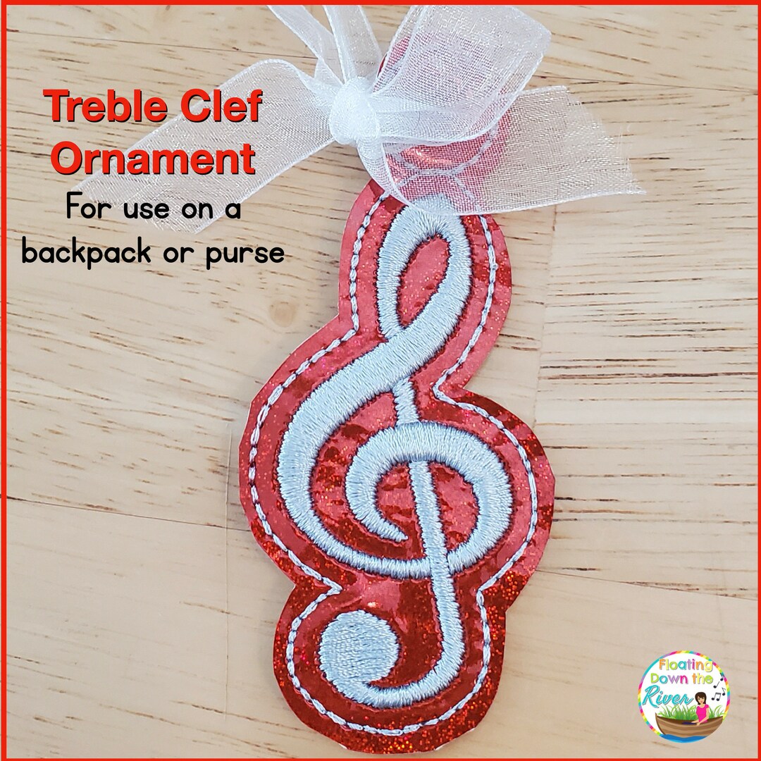 Treble Clef Christmas Ornament or Custom Ornament With a Name - Etsy