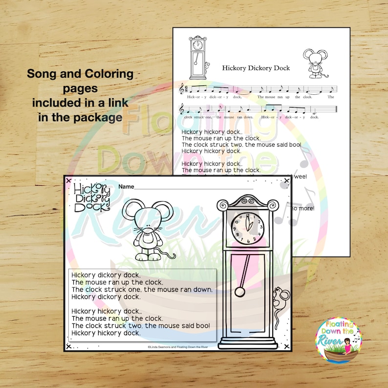 Hickory Dickory Dock Finger Puppets Early Childhood Preschool Music ...