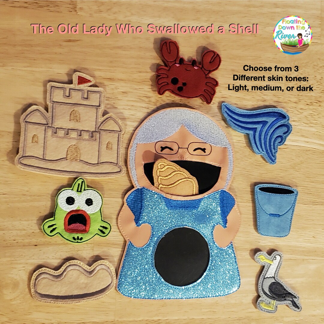 Old Lady Who Swallowed a Shell Puppets for Music Education - Etsy