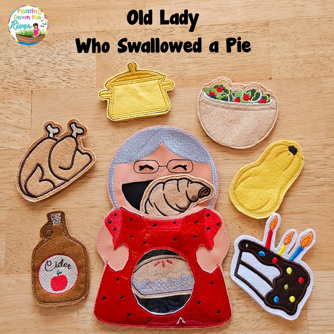 Old Lady Who Swallowed a Pie Puppets for Music Education Preschool ...