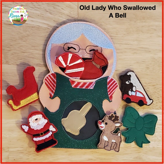 Old Lady Who Swallowed a Bell Puppets Made of Vinyl & Felt for | Etsy