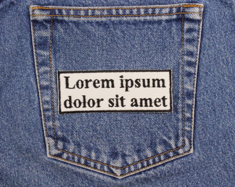 Lorem Ipsum Patch – Made in USA – 4" X 1.5" Placeholder Text ...