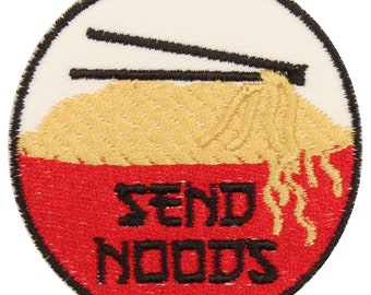 Send Noods Embroidered Patch - Etsy