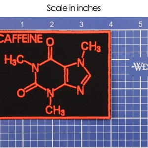 Caffeine Patch – Made in USA – 3" X 4" Caffeine Molecule Patch – Coffee ...