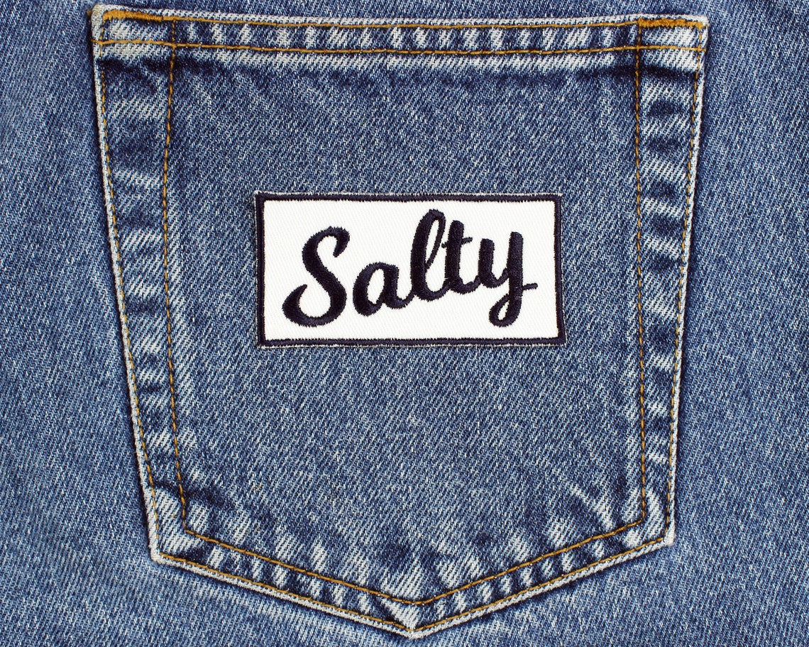 Salty Patch Made in USA 3 x 1.5 Embroidered | Etsy