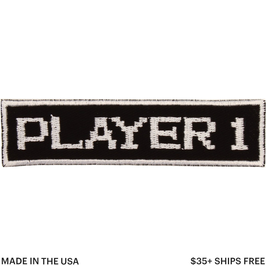 Player 1 Patch – Made in USA – 4" X 1" Classic Video Game Patches ...