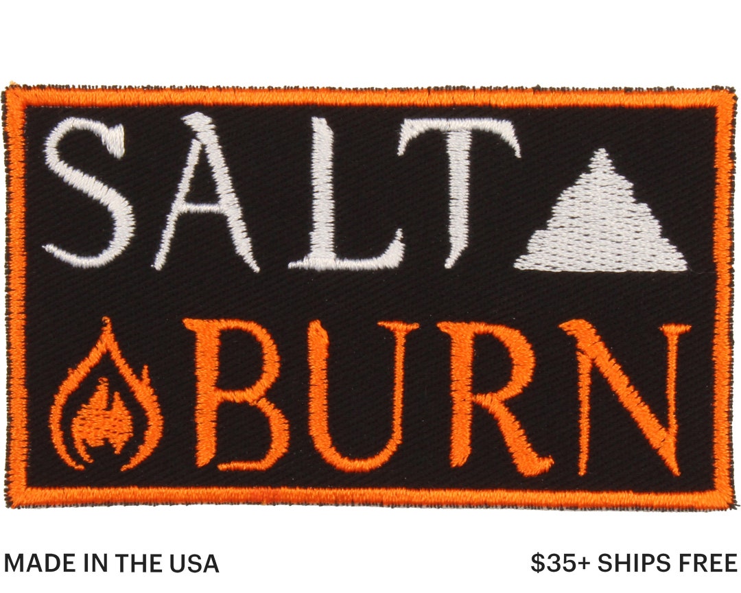 Salt and Burn Patch Made in USA 3.5 X 2 Salt - Etsy