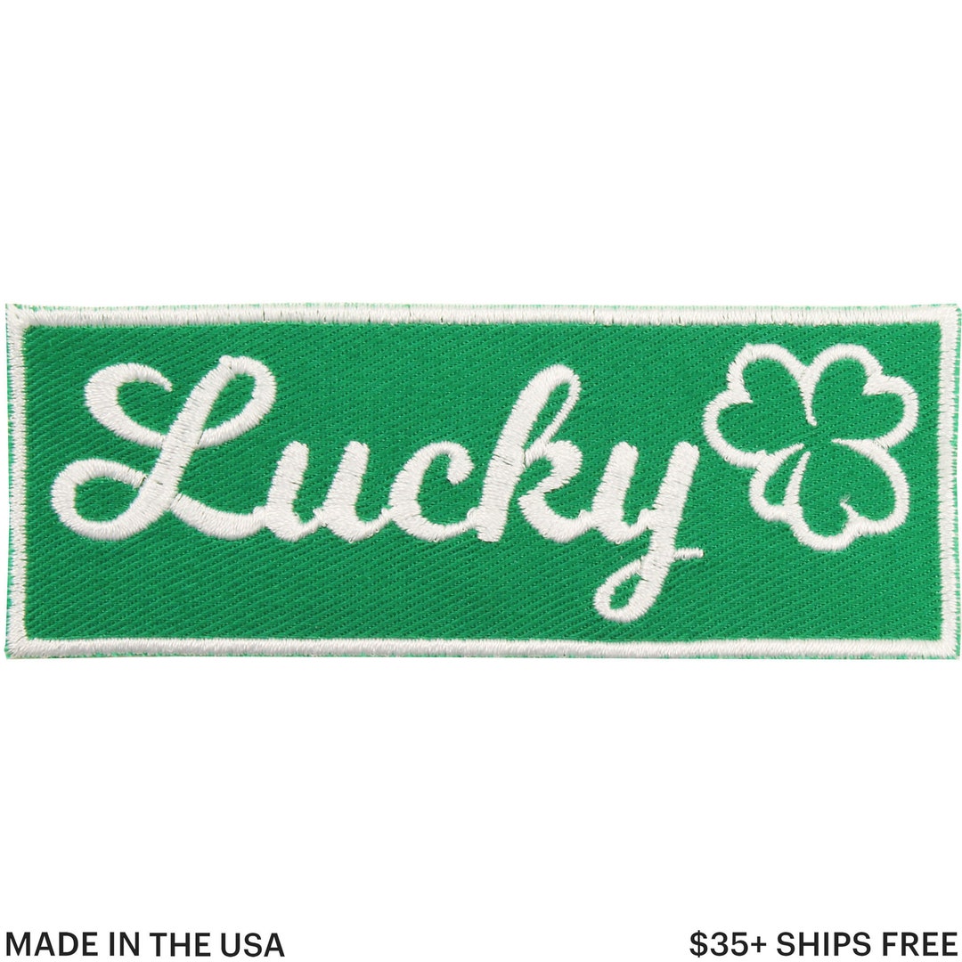 Lucky Patch – Made in USA – 4" X 1.5" Shamrock Patch – Luck Patch ...