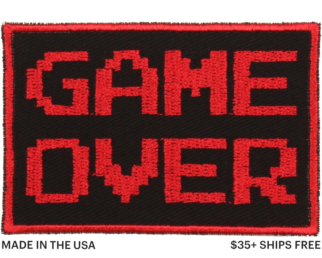 Game Over Patch Made in USA 3 X 2 Video Game - Etsy