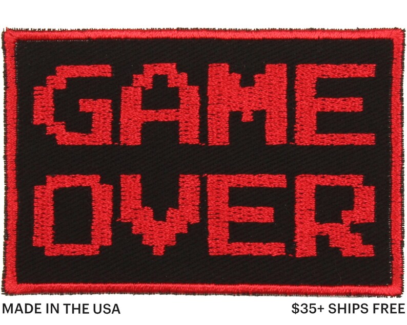 Game Over Patch Made in USA 3 X 2 Video Game - Etsy