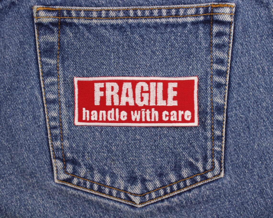 Fragile Patch – Made in USA – 3.75" X 1.5" Handle With Care Patch ...