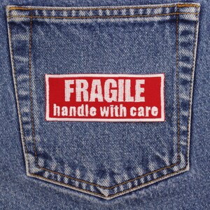 Fragile Patch – Made in USA – 3.75" X 1.5" Handle With Care Patch – Chronic Illness Patch ...