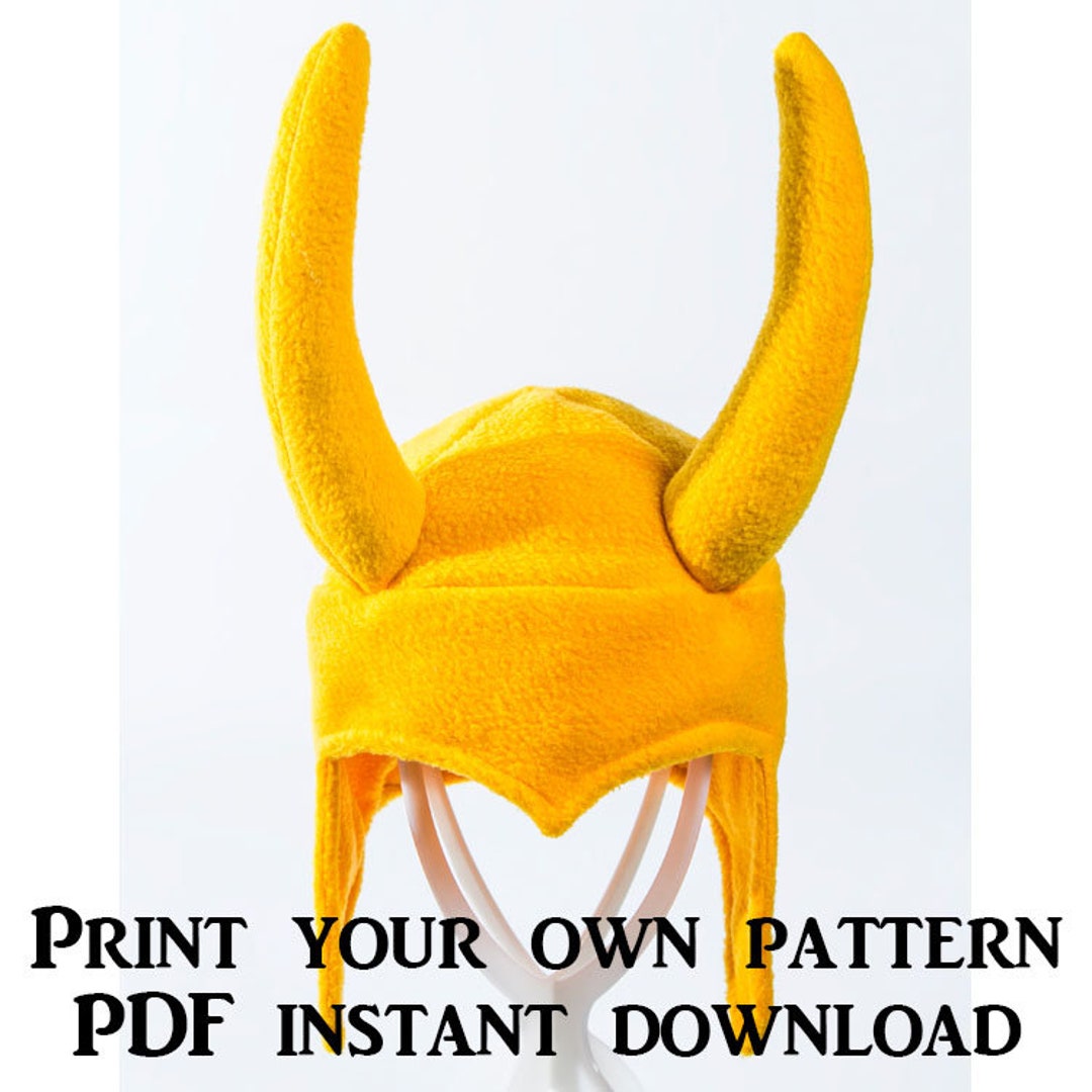 Fleece Norse God Loki Hat Pattern – Digital PDF Loki Costume Hat ...