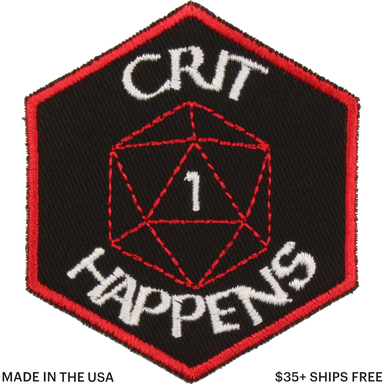 Crit Happens Patch – Made in USA – 2.5" X 3" Critical Failure Patches ...