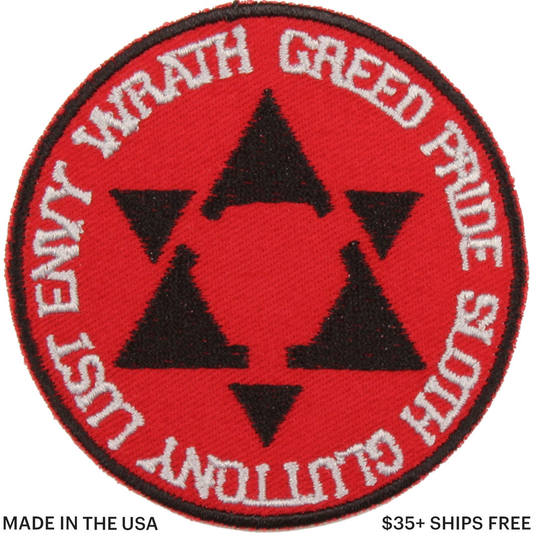 Seven Deadly Sins Patch Made in USA 3 7 Deadly Sins Patches Alchemist ...