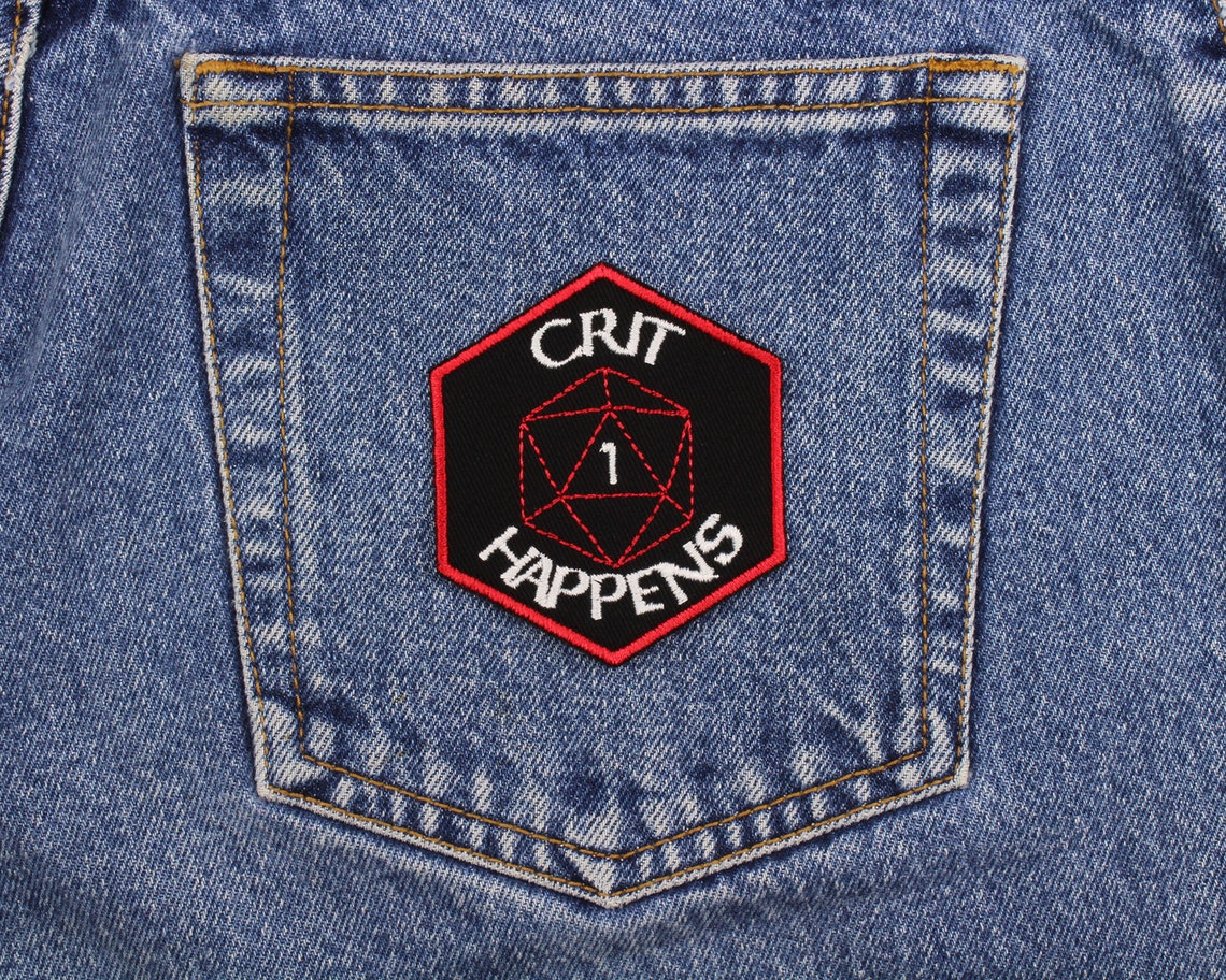 Crit Happens Patch – Made in USA – 2.5" X 3" Critical Failure Patches ...