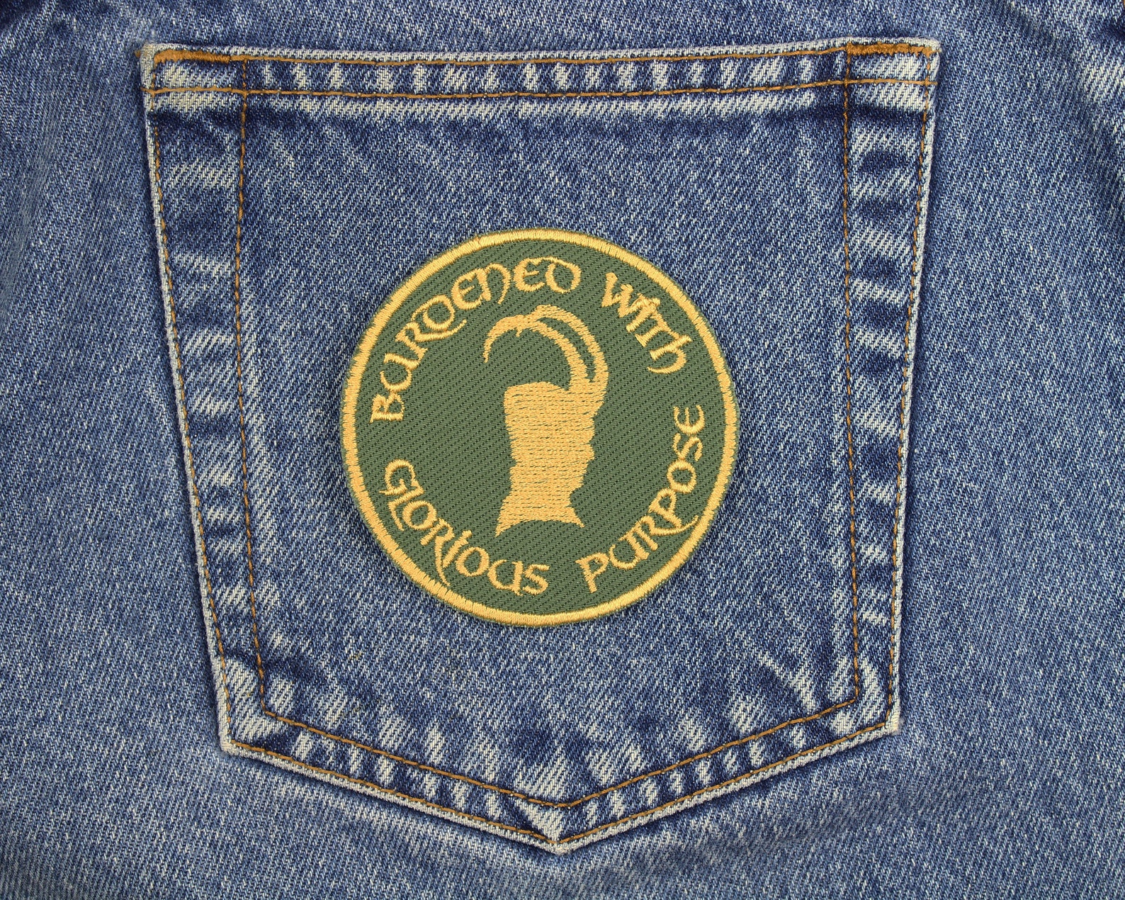 Norse God Loki Burdened With Glorious Purpose Patch Made in | Etsy