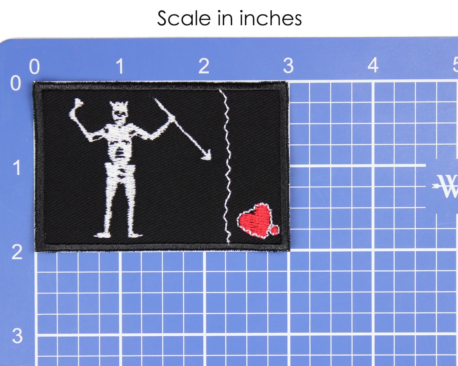 Broken Hearted Blackbeard Flag Patch Made in USA 2 X - Etsy