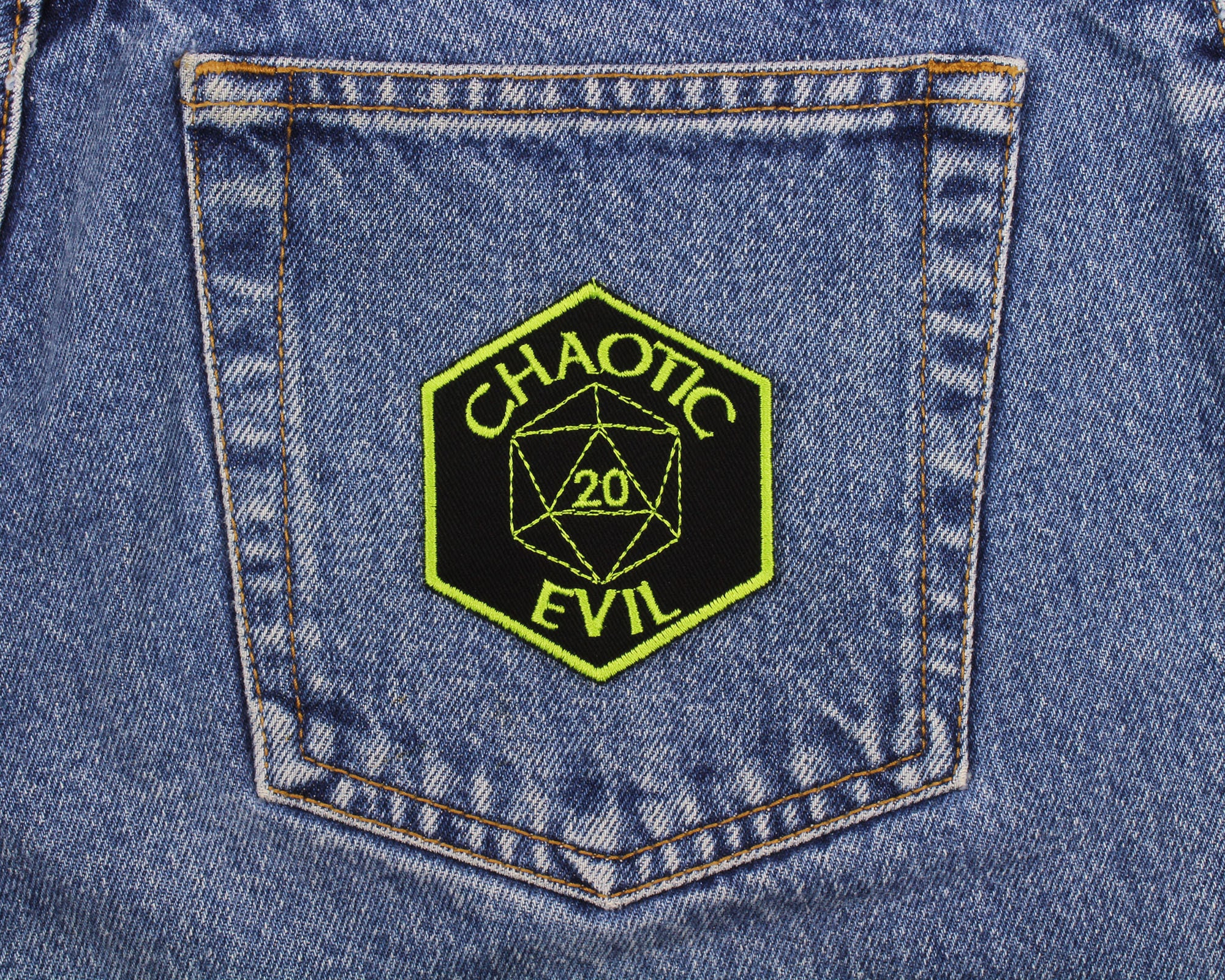 Chaotic Evil Patch – Made in USA – 2.5" X 3" RPG Alignment Patch – D20 ...