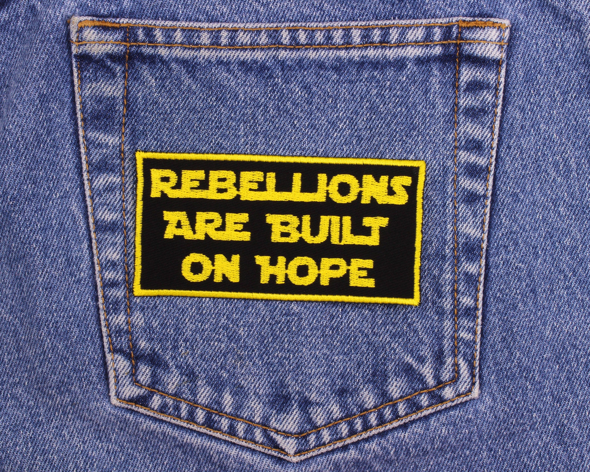 Rebellions Are Built on Hope Patch – Made in USA – 4" X 2" Rebel Patch ...