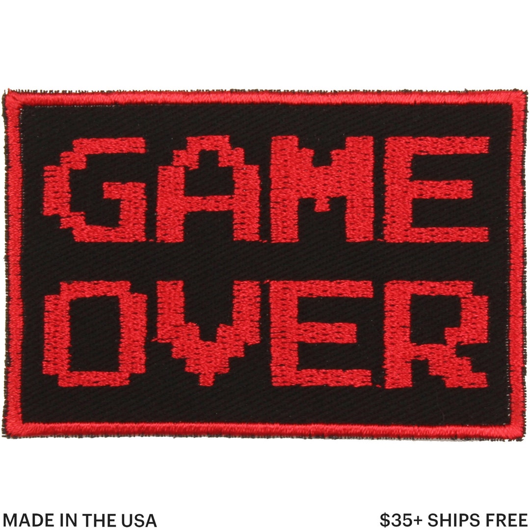 Game Over Patch – Made in USA – 3" X 2" Video Game Patches – Gamer ...