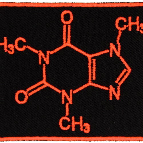 Caffeine Molecule Iron on Embroidery Patch Mtcoffinz Choose | Etsy