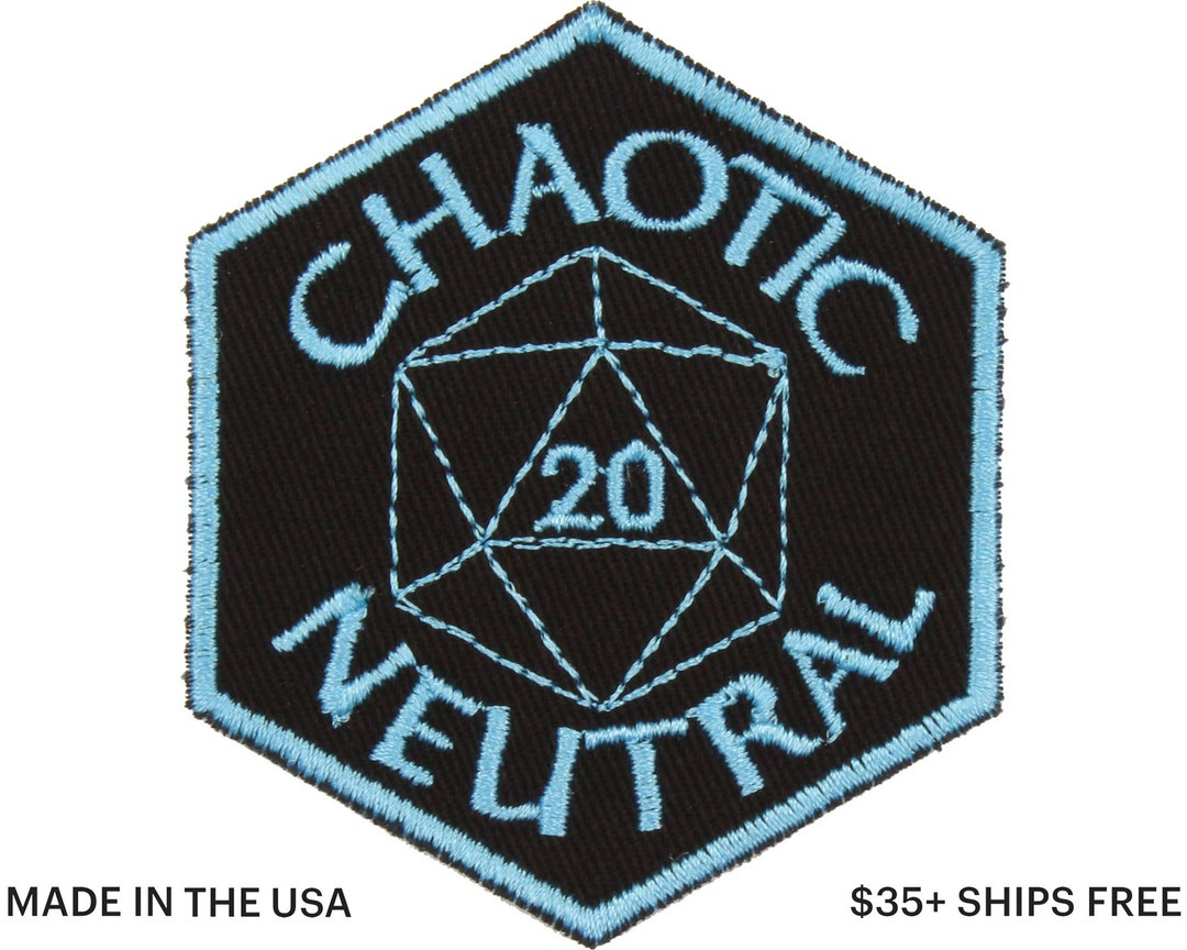 Chaotic Neutral Patch Made in USA 2.5 X 3 RPG - Etsy