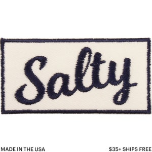 Salty Patch – Made in USA – 3" X 1.5" Embroidered Patches for Jackets ...