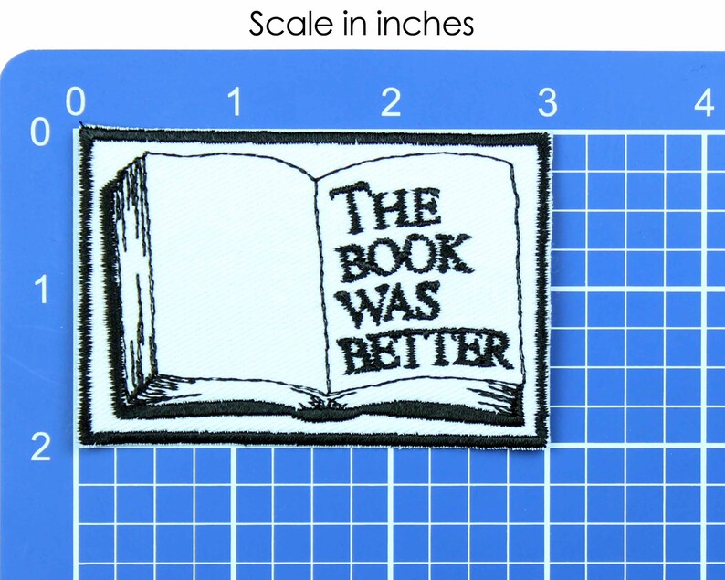 The Book Was Better Patch Made in USA 2 x 3 Book | Etsy