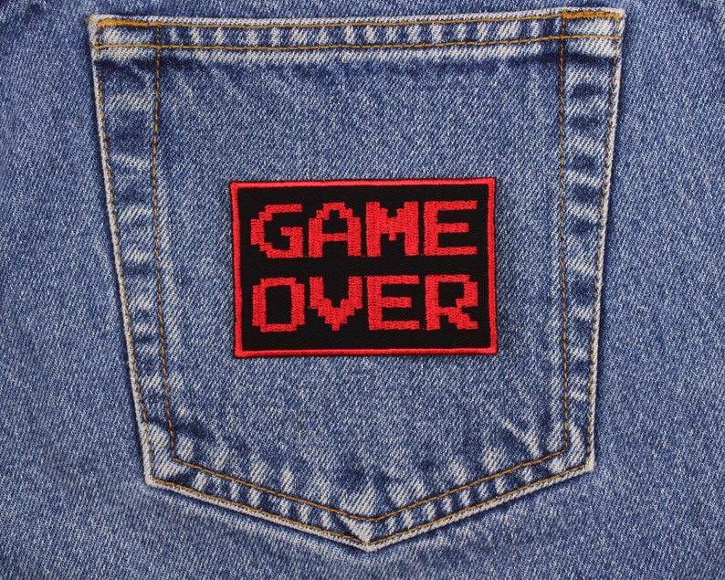 Game Over Patch Made in USA 3 X 2 Video Game - Etsy