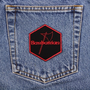 Barbarian Patch – Made in USA – 2.5" X 3" RPG Class Patch – D&D Patch ...