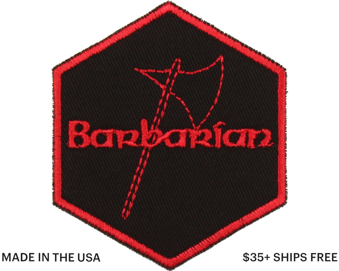 Barbarian Patch Made in USA 2.5 X 3 RPG Class - Etsy
