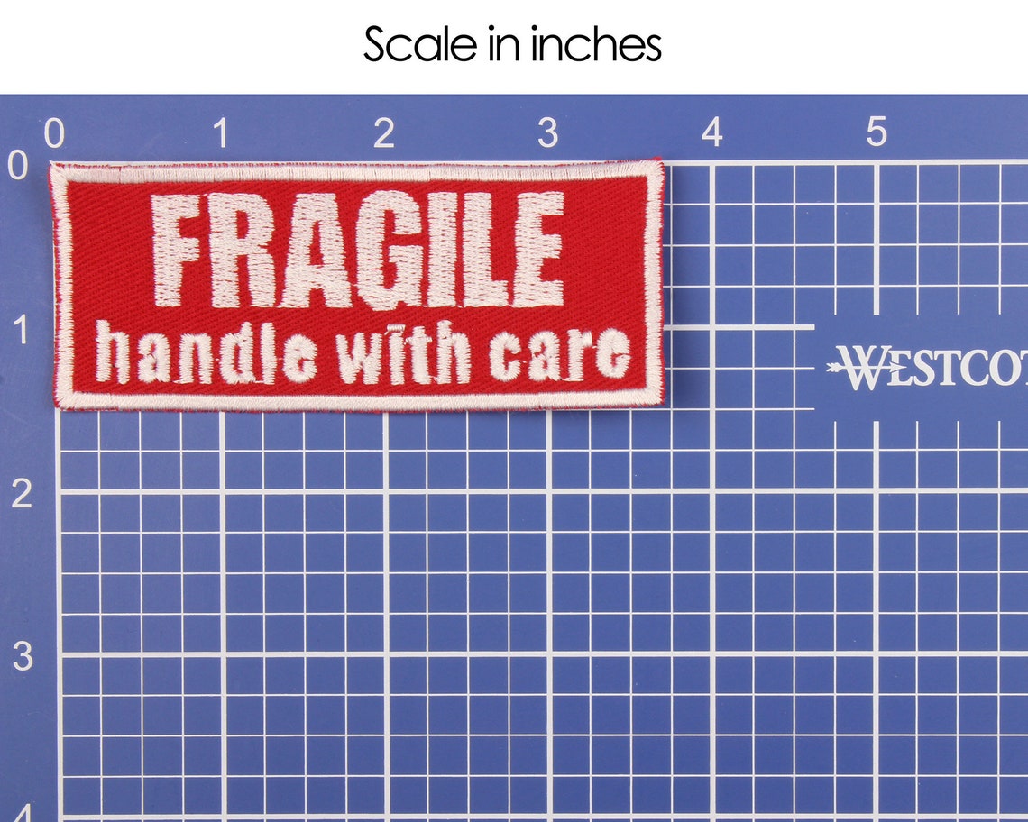 Fragile Patch – Made in USA – 3.75" X 1.5" Handle With Care Patch ...