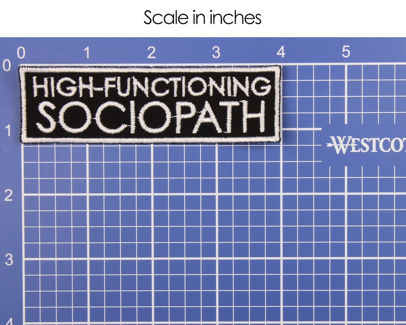 High-functioning Sociopath Patch – Made in USA – 4" X 1.25" Sherlock ...