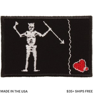 Broken Hearted Blackbeard Flag Patch – Made in USA – 2" X 3" OFMD ...