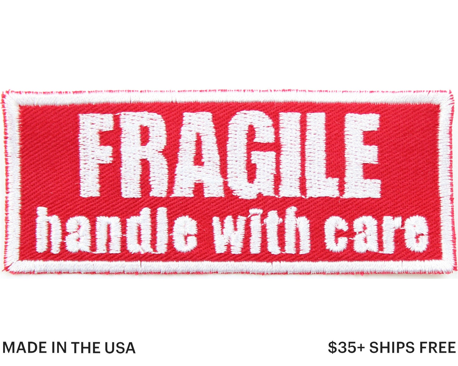 Fragile Patch Made in USA 3.75 X 1.5 Handle - Etsy