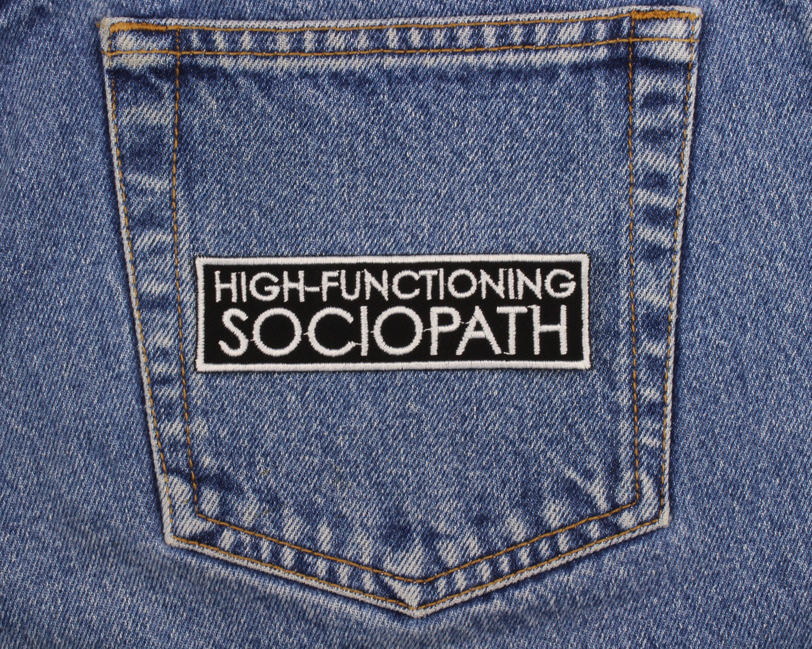 High-functioning Sociopath Patch Made in USA 4 X 1.25 Sherlock Patch ...