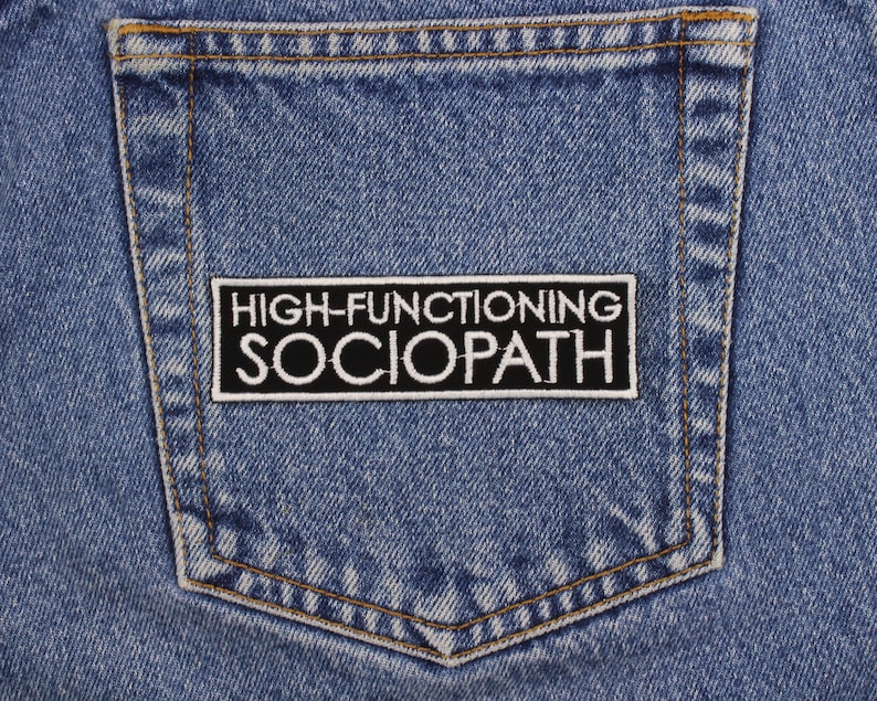 High-functioning Sociopath Patch – Made in USA – 4" X 1.25" Sherlock ...