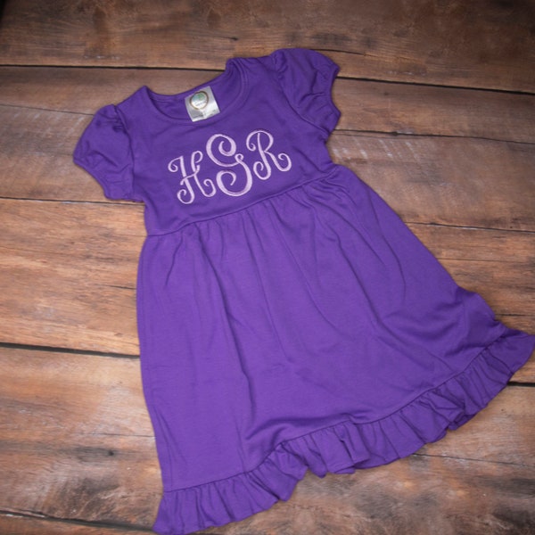 Girls Monogram Dress - Etsy